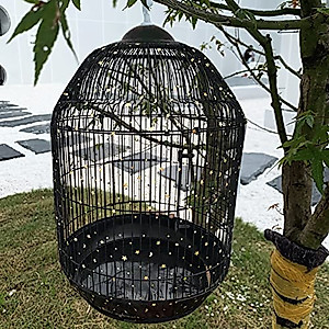 Large Bird Cage Net Cover, Bird Cage Seed Catcher, Universal Adjustable Bird Cage Skirt Cover Birdcage Nylon Seed Mesh Net Cover for Round Square Cages