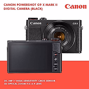 Canon PowerShot G9 X Mark II Digital Camera (Black) W/ 32GB SD Card, and Basic Accessory Bundle