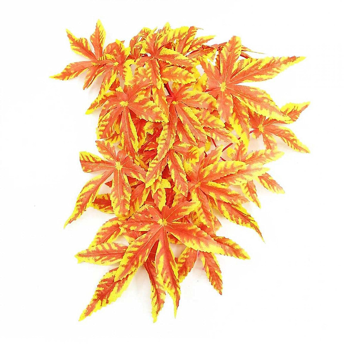 Denpetec Artificial Plants Hanging Vine - Fake Ivy Greenery Vine with Suction Cup for Home Wall Garden Wedding Party Garland Hanging Decoration(Orange)