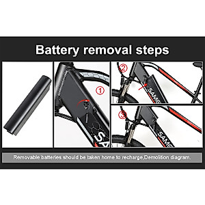 SAMEBIKE 27.5" Electric Bike for Adults 500W E bike Commuter Electric Mountain Bike 22-24MPH Electric Bicycle with 48V 13AH Removable Battery,Up to 60 Miles Password-settable display