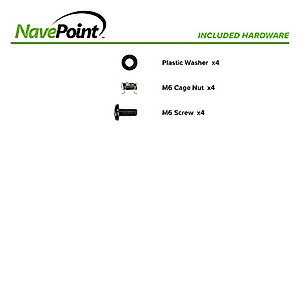NavePoint 1U Rack Mount Cable Management Panel with Tidy Brush Slot for Cable Entry for 19-Inch Rack Or Cabinet Black