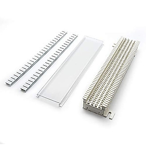 InstallerParts 66 Punch Down Block - Terminating Block for Data Network Wiring, Telephone Punch Down Cabling, Wire Termination - White