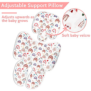 2-in-1 Car Seat Insert, CarSeat Head and Body Support, Cushion for Stroller, Swing, Bouncer, Baby Car Seat Strap Covers Shoulder Pads for Baby Kid