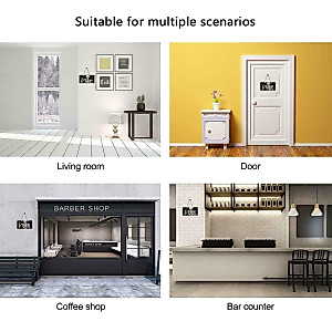 Human Skeleton Skull Hanging Door Sign Plaque, Funny Halloween Wall Signs Home Decor with String Decorative Hanging Sign for Front Door Yard Garden Entrance Porch Farmhouse Office 6x11 inches