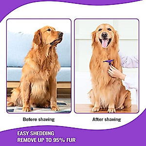 Bonve Pet Grooming Brush, Upgrade Pet Deshedding Tool for Dogs & Cats Effectively Reduces Shedding by Up to 95%, Dramatically Reduces Shedding in Minutes Guaranteed