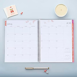 Blue Sky 2024 Weekly and Monthly Planner, January - December, 8.5" x 11", Frosted Cover, Wirebound, Fly By (140195-24)