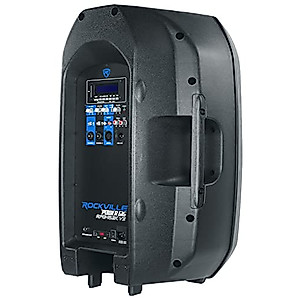 Rockville RPG152K Dual 15" Powered Speakers, Bluetooth+Mic+ Stands+Cables