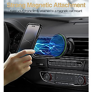 Dexnor Magnetic Case for iPhone 14 Pro Max, Compatible with MagSafe, [Built in Screen Protector and Kickstand] Full-Body Heavy Duty Case Protective Cover for iPhone 14 Pro Max 6.7 Inch, Black