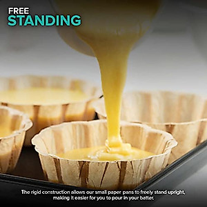 Stock Your Home Mini Fluted Tube Pan for Baking (25 Pack) Disposable Paper Cake Pans for Baking Nonstick Paper Molds for Baking Mini Angel Food Cake, Pie, Scone, Pineapple Pound Cakes