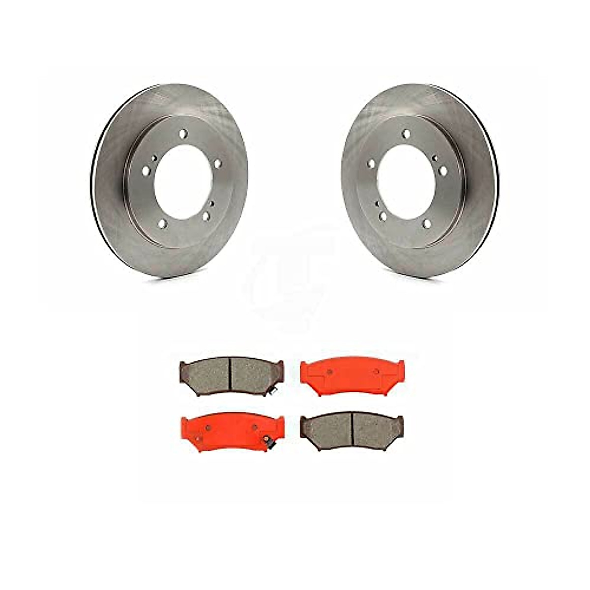 ORTUS UNI Front Disc Rotors & Semi-Metallic Brake Pads Fits K8S1000250