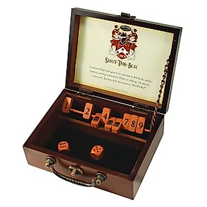 Front Porch Classics | Circa Shut the Box, Wooden 9 Number Dice Game with Case for Travel, for Adults and Kids Ages 8 and Up