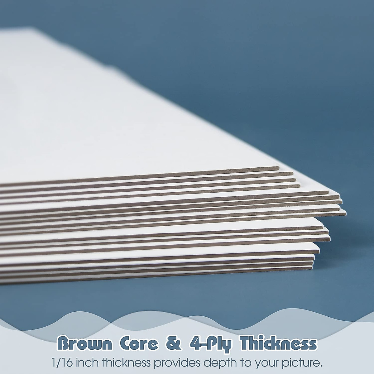 Golden State Art, 11x14 White Backing Board, Backer Boards for Frame, Picture (10 Pack)