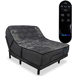 iDealBed iQ5 Luxury Hybrid Mattress and Adjustable Bed Sleep System, Pressure Relief Sleep, Zero Gravity, Anti-Snore, Custom Comfort Positions (Full, Luxury Firm (Medium Firm) + 3i Custom)