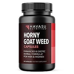 Horny Goat Weed Supplement for Him & Her | Formulated with Maca Root L-Arginine & Muira Puama for Natural Energy & Optimal Endurance