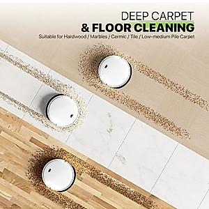 Magshion Robot Vacuum and Mop Combo, Wi-Fi/App, Automatic Self-Charging Robotic Vacuum Cleaner, 2800Pa Suction, Good for Hard Floors Carpets, White