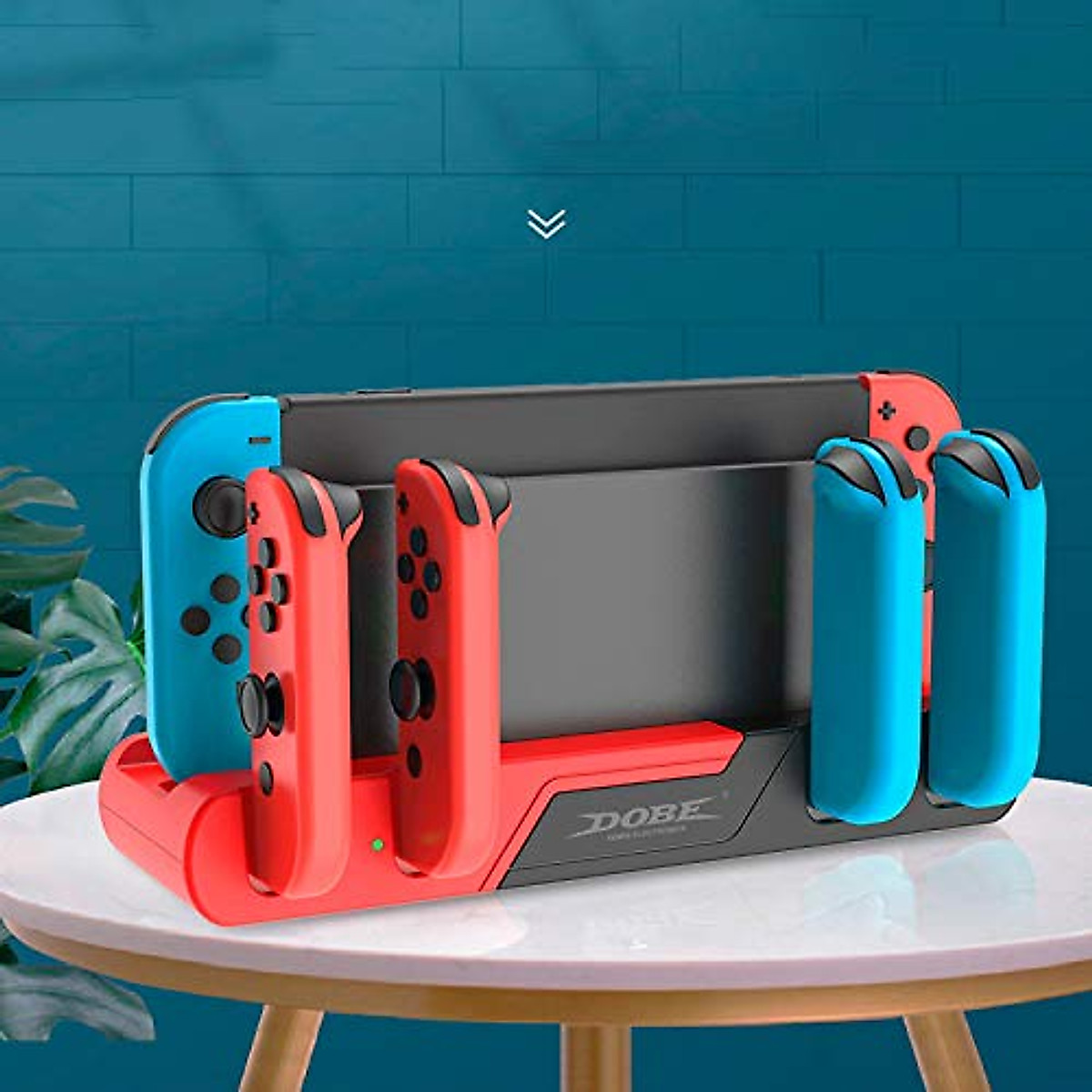 SOONHUA Charging Dock with Game Card Slots Compatible with Nintendo Switch Joy-Cons Console