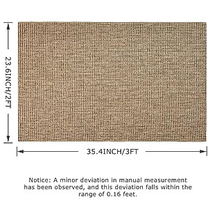 KOZYFLY Boho Rugs for Entryway 2x3 ft Small Area Rugs Washable Rugs Rubber Backed Front Door Rug Natural Cotton Entrance Rugs for Front Porch Bathroom Kitchen Bedroom