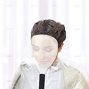 AUEAR, 2 PCS Pro Barber Hair Salon Hairdressing Clear Hairspray Face Shield Hair Stylist Mask Hair Cutting Dust Water Proof Transparent Plastic Face Shields Eyes Protector Cover (Clear, 12.7" x 5.9")