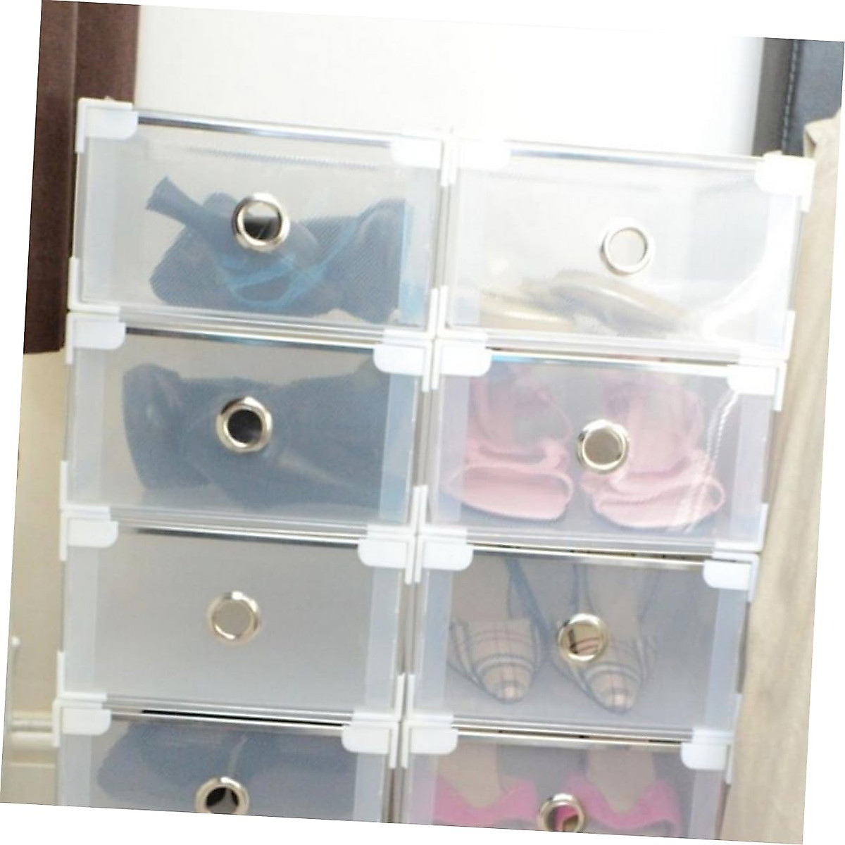 PACKOVE Shoes Organizer for Women 2 Pack Drawer Boxes for Women's Shoes Storage
