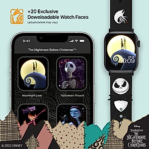 The Nightmare Before Christmas Smartwatch Band Collection - Officially Licensed, Compatible with Every Size & Series of Apple Watch (not included)