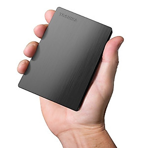 Toshiba Canvio Slim II 1TB Portable External Hard Drive, Black (HDTD210XK3E1)