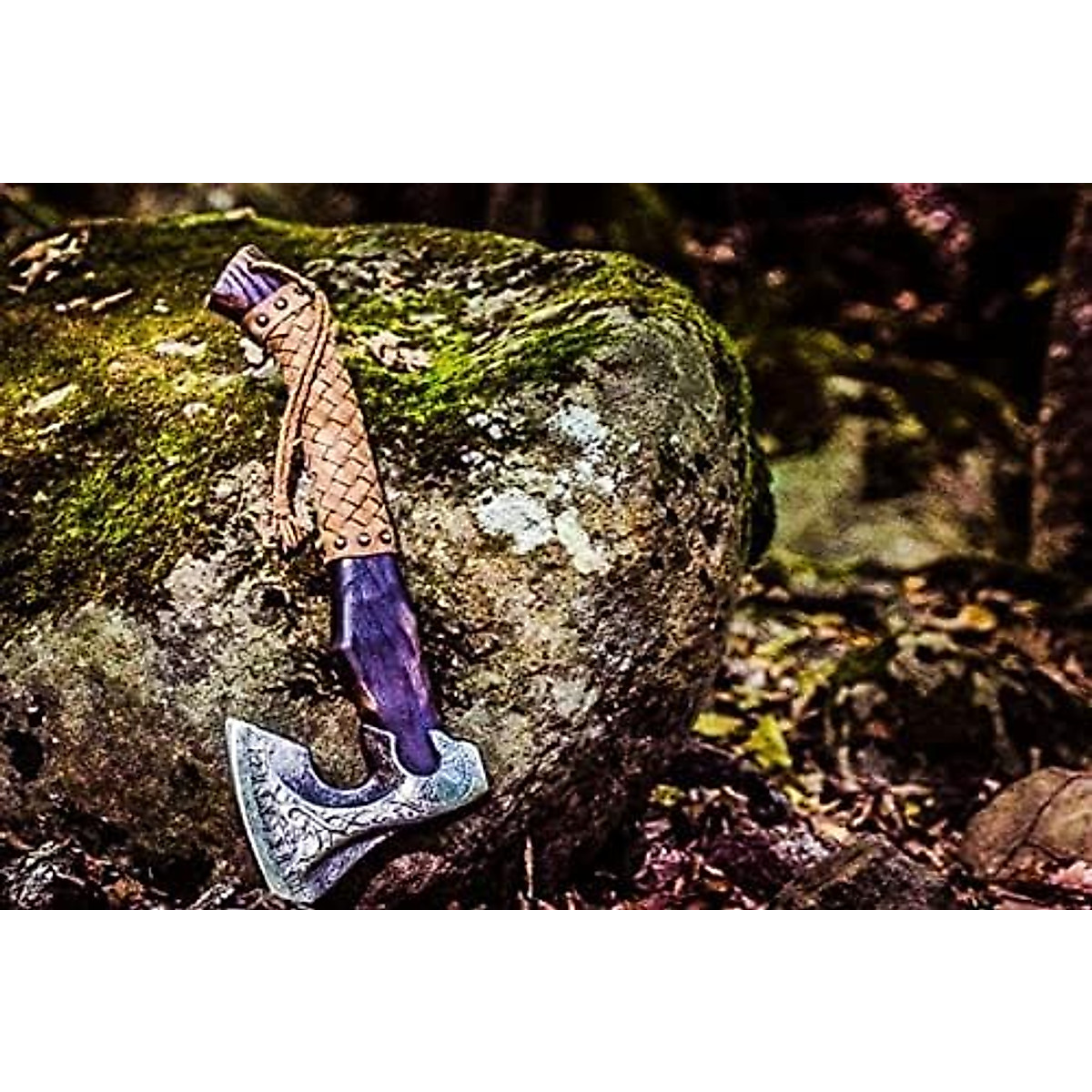 Forged Carbon Steel Viking Axe with Ashwood Shaft | Viking Axe Real Bearded Camping Axe with Leather Sheath | Best Birthday, Anniversary for him