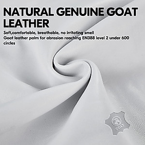 Vgo... 1Pair Chainsaw Gloves, 12-Layer Chainsaw Protection on Left Hand Back, Safety leather Work Gloves, Mechanic Gloves (S,Green, GA8912)