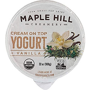 Maple Hill Creamery Yogurt Vanilla 100%Gr sugar freed, 32 oz