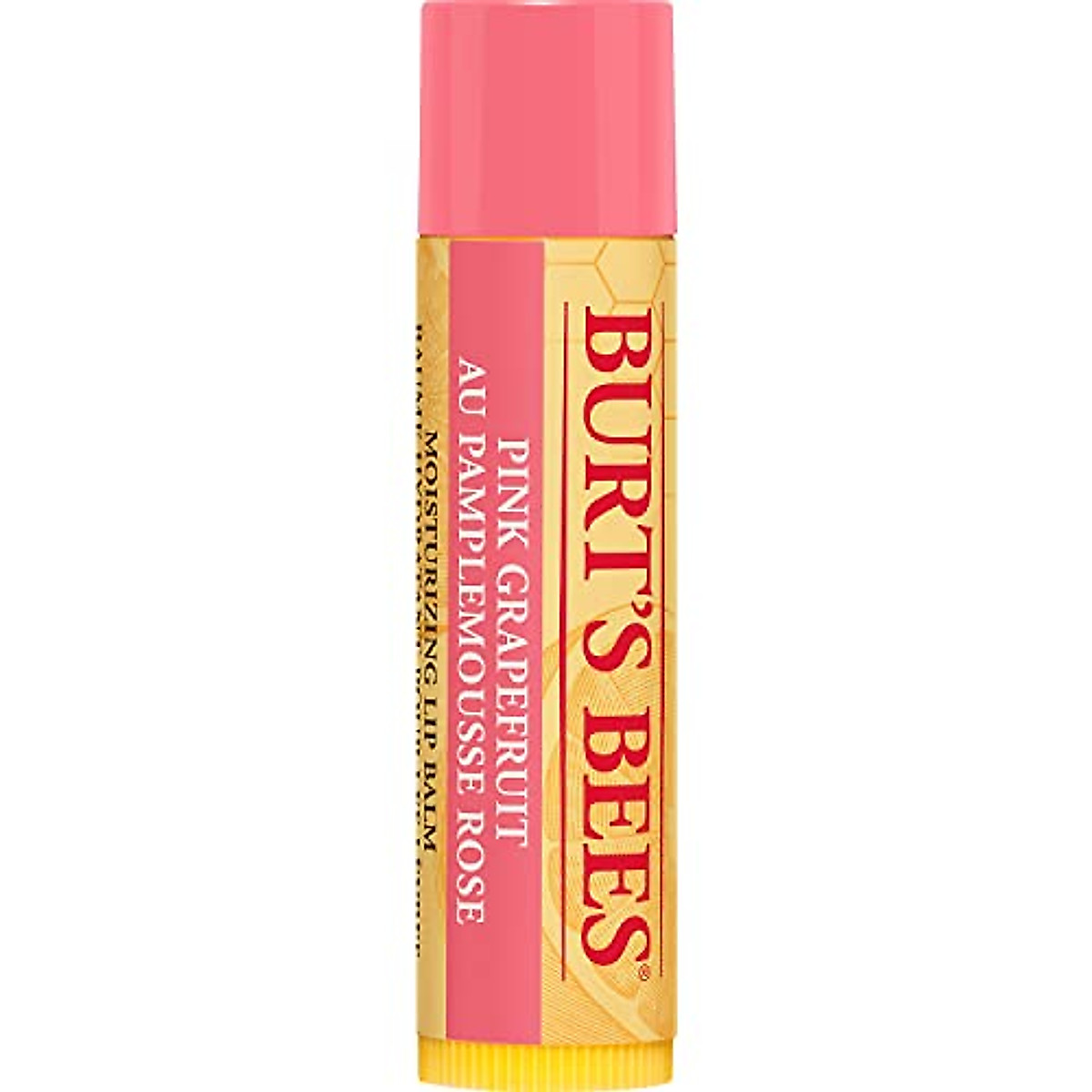Burt's Bees Lip Balm - Pink Grapefruit, Lip Moisturizer With Responsibly Sourced Beeswax, Tint-Free, Natural Origin Conditioning Treatment, 2 Tubes, 0.15 oz.