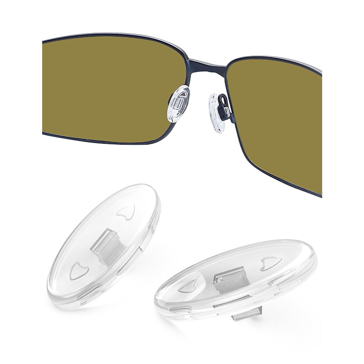 Vaep Replacement Nose Pads Nose Pieces for Maui Jim Wiki Wiki/Mahina/Kawika/Baby Beach Sunglasses - Clear