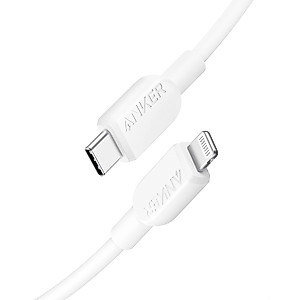 Anker 310 USB-C to Lightning Cable(White, 6ft), MFi Certified, Fast Charging Cable for iPhone 14 Plus 14 14 Pro Max 13 13 Pro 12 11 X XS XR (Charger Not Included)