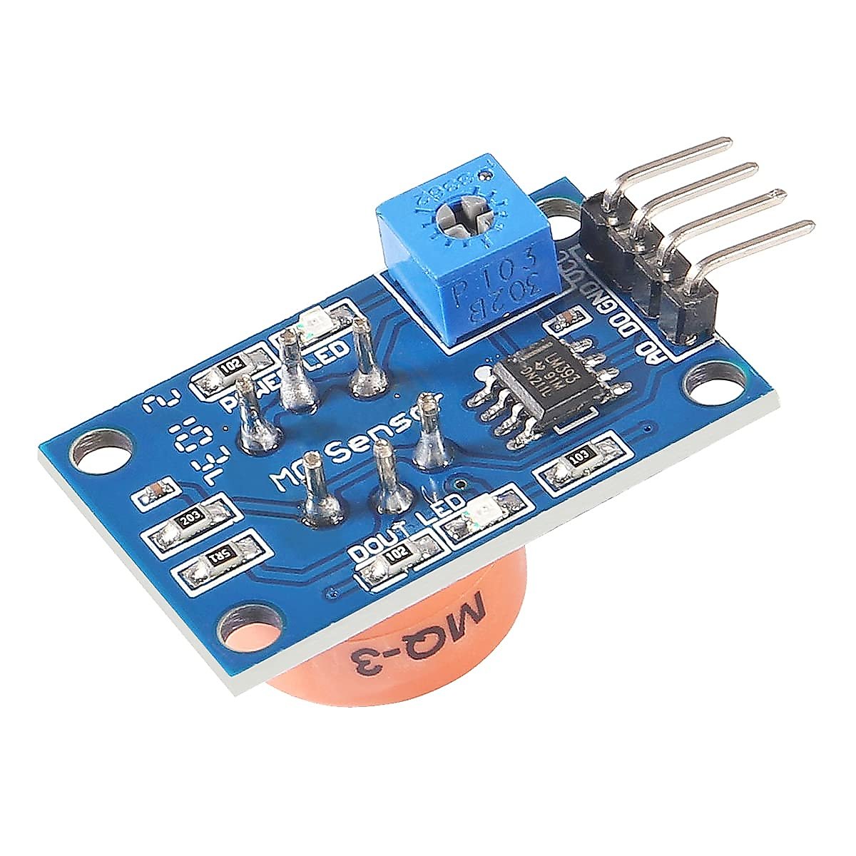 ACEIRMC 5pcs MQ-3 MQ3 Alcohol Sensor Module Breath Gas Detector Ethanol Detection Module for Arduino Raspberry Pi ESP8266 MQ3 5V DC (MQ-3)