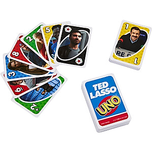 Mattel Games ​UNO Ted Lasso Card Game for Teens & Adults Inspired by The Popular Series for Game Night, Travel & Camping