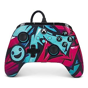 PowerA Advantage Wired Controller for Xbox Series X|S - Wild Style, Xbox Controller with Detachable 10ft USB-C Cable, Mappable Buttons, Trigger Locks and Rumble Motors, Officially Licensed for Xbox