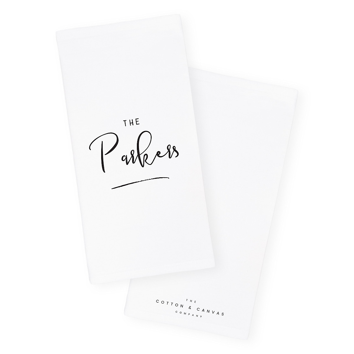 The Cotton & Canvas Co. Personalized The Williams Soft and Absorbent Kitchen Tea Towel, Flour Sack Towel and Dish Cloth