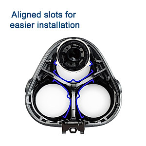 HQ8 Replacement Heads for Philips Norelco Aquatec Shavers, Razor Blades Fit PT720 AT880 AT810 Heads, 3pc-Pack