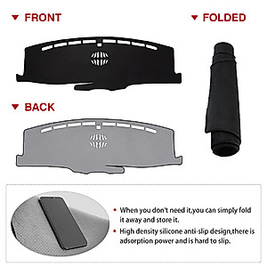 Autorder Dashboard Cover Mat for 2020 2021 2022 2023 2024 Ford Explorer Accessories Dash Cover Flannel Dash Mat Sunshade Glare UV Rays Protector