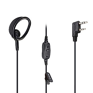Retevis RT68 Walkie Talkies Earpiece with Mic, 2 pin Soft Earhook Headset Police Earpiece; Compatible with Retevis RT22 RT21 RT68 H-777 RT22S RB29 Baofeng UV-5R 888S pxton eSynic 2 Way Radio(10 Pack)