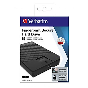 Verbatim 53650 Fingerprint Secure HDD 1TB