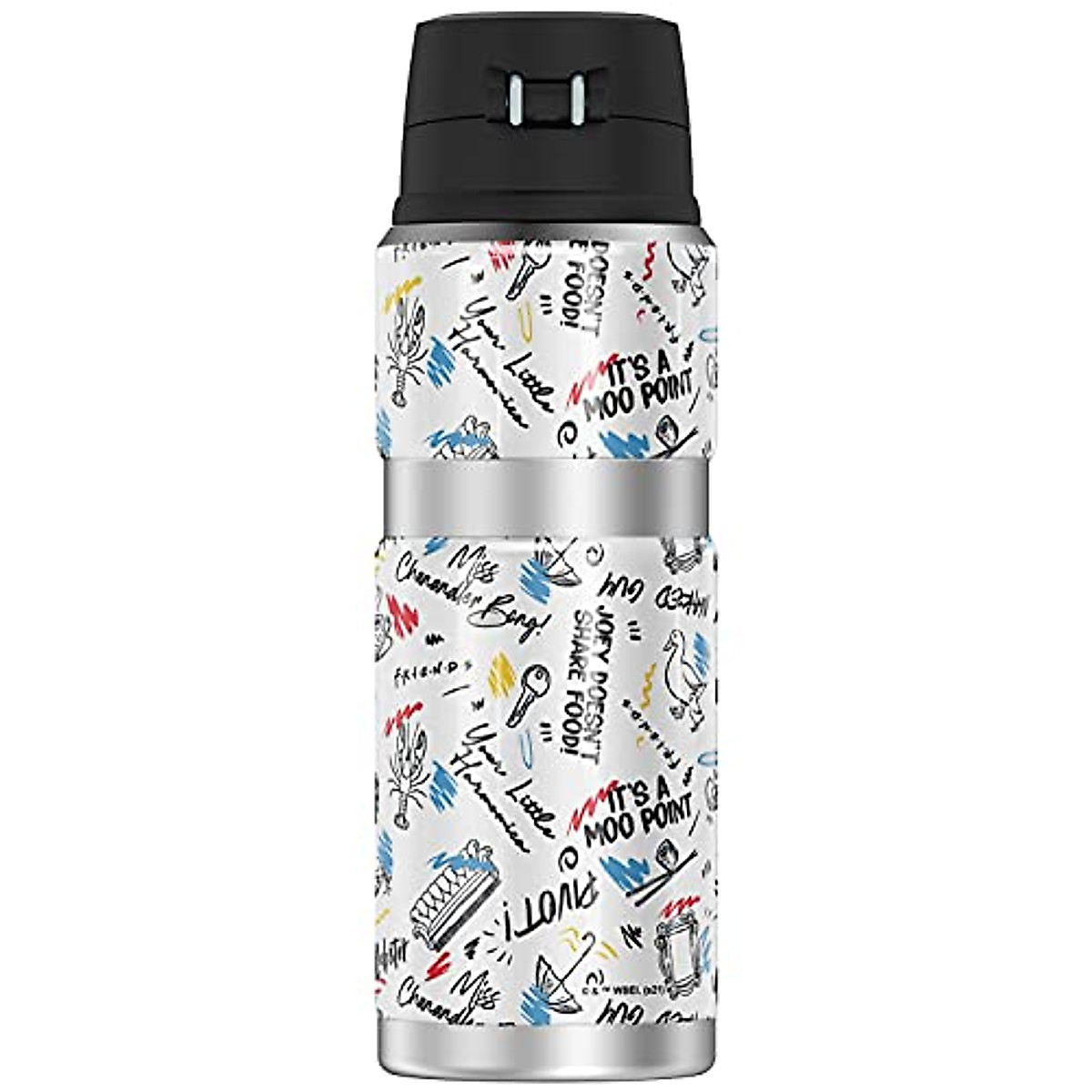 Friends Ink Pen Friends Pattern THERMOS STAINLESS KING Stainless Steel Drink Bottle, Vacuum insulated & Double Wall, 24oz
