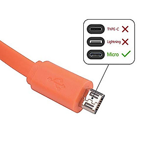 Replacement Charging Power Supply Cable Cord Line for Bose QC20 SoundLink Beats Powerbeats2 Wireless Studio 2.0 Wireless Headphones Earphones(Orange)