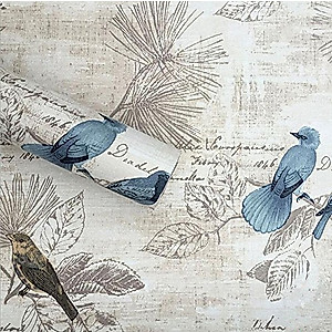 Moyishi Vintage Newspaper Decorative Paper Vinyl Self Adhesive Shelf Drawer Liner Home Decor 17.7''x78.7'' (Butterfly)