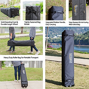 VINGLI 10x20 ft Pop Up Canopy Tent with 6 Sidewalls, Canopy 10x20 with Carry Bag, Outdoor Gazebo Canopy Tent Camping Tent, Patio Event Tent Outdoor Canopy Commercial Canopy (Blue)