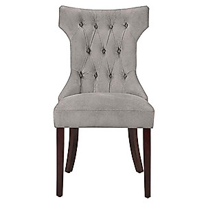 DHP Clairborne Tufted Dining Chair (2 Pack), Wood, Taupe / Espresso