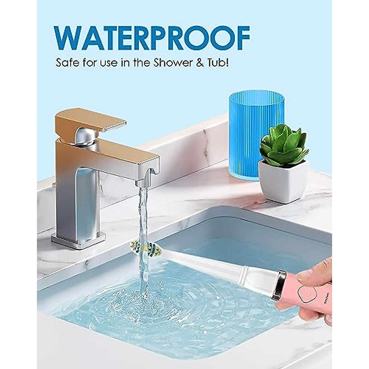 Voom Sonic Pro 3 Rechargeable Electric Battery Powered Toothbrush With Soft Dupont Nylon Bristle Dentist Recommended Portable Oral Care 2-Minute Timer 3 Adjustable Speeds Lightweight Design, Pink