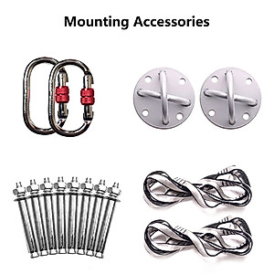 Aerial Yoga Swing Hammock Kit,Micro-bounce Antigravity Yoga Flying Sling Inversion Swing Tools for Home Air Yoga Inversion Fitness,with 2 Nylon Straps and Mounting Accessories