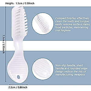 100 Pieces Handle Toothbrush Thumbprint Individually Packaged Security Toothbrush Bulk Toothbrush with Short Handle Soft Bristles, Portable Toothbrush Travel Toothbrush for Teeth Cleaning, Mini Size
