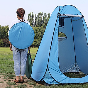 WOWCASE 1-2 Person Large Space Pop Up Shower Privacy Shelter Tent with 3 Windows, Outdoor Portable Dressing Room, Privacy Shower Tents for Camping Beach Isolation Fishing (Camouflage, 1.5x1.5x1.9m)