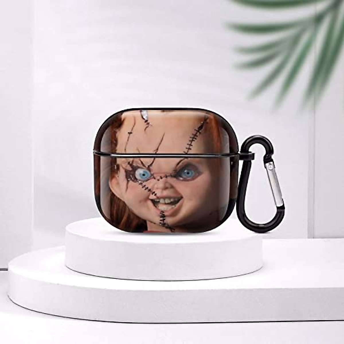 Bride of Chucky for AirPods 3rd Generation Case with Keychain Whole Body Anime Printing Shockproof Protective Case Cover for Wireless Charging Compatible with AirPods 3