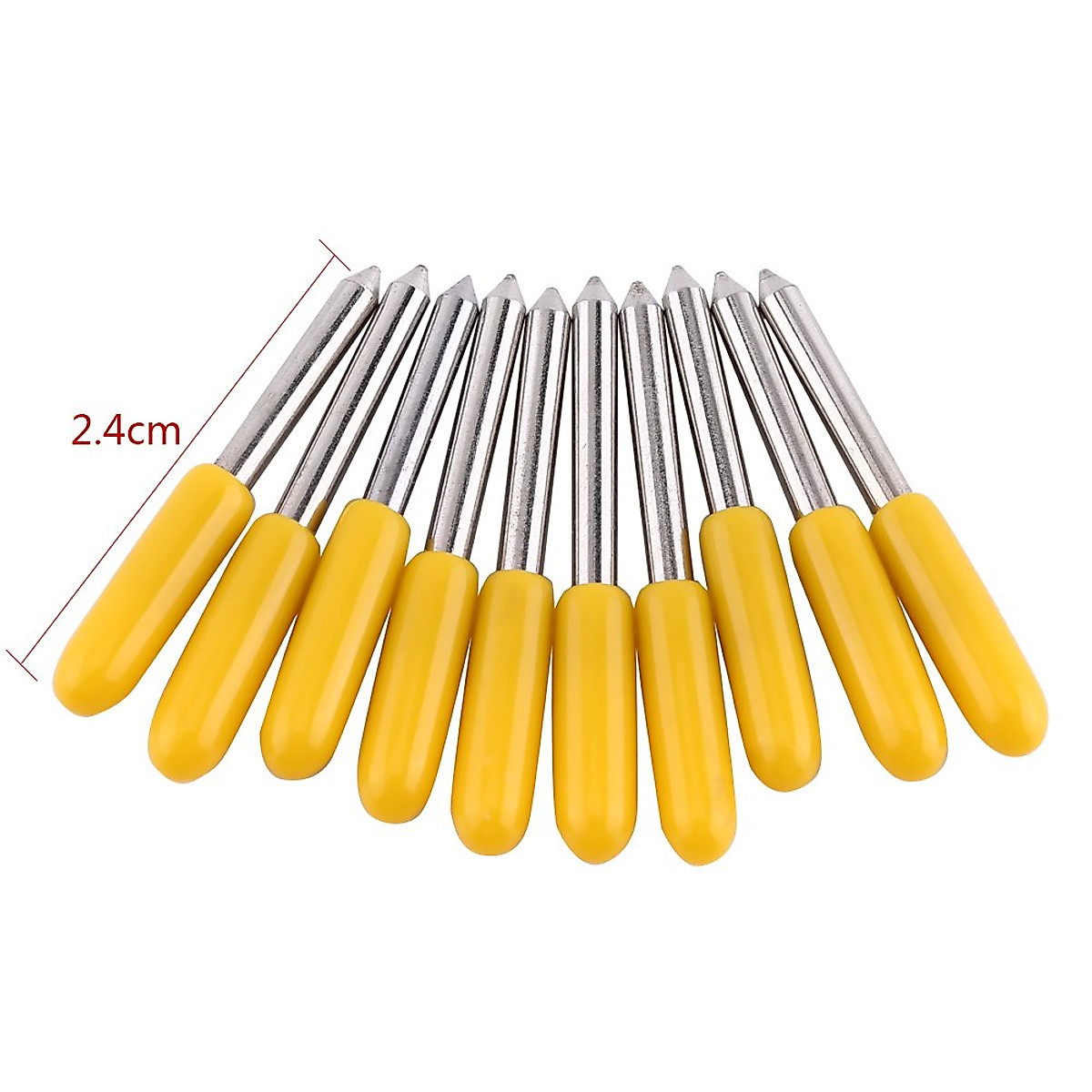 Cutter Blades 10pcs Precision Cutter Plotter Cutting Blades Cemented Carbide Blade Craft Cutter for Vinyl Cutting 30 deg 45 deg 60 deg(30°)